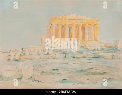 The Parthenon and the Acropolis, Athens, Greece. Date: late 19th ...