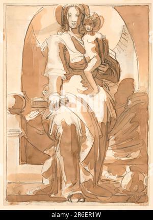 Hand-drawn watercolor upper right corner with spices: turmeric ...