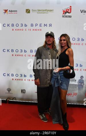 Moscow. Actress Maria Gorban at the premiere of the film `Through Time ...