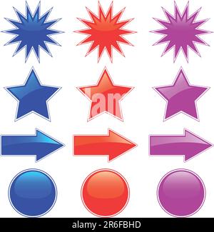 Red color arrow shape sticker label with word feedback on gray ...