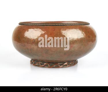 Antique Arts and Crafts Dryad Lester copper & brass bowl Stock Photo ...