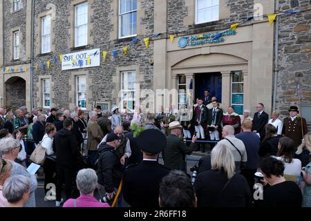 Hawick, UK. 09th June, 2023. Hawick Common Riding 2023, Riders and ...