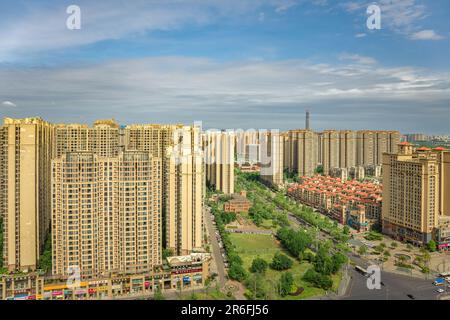 Modern residential buildings in Chengdu at sunset Stock Photo - Alamy