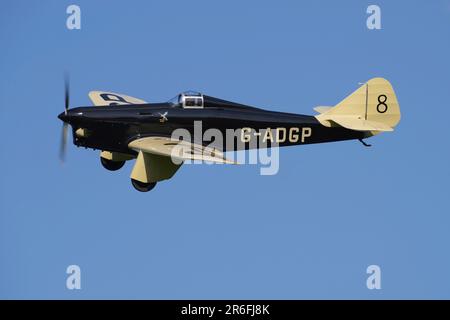 1935 Miles Hawk Speed Six (G-ADGP) airborne at Shuttleworth Flying ...