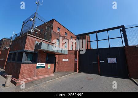 Ballymena police station following a press conference with PSNI ...