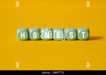 Be honest - word concept on building blocks, text, letters Stock Photo ...