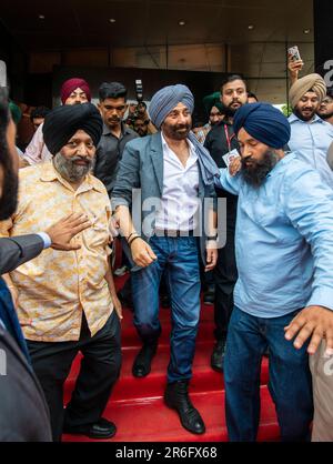 New Delhi, India. 09th June, 2023. Sunny Deol, Indian actor greets the ...
