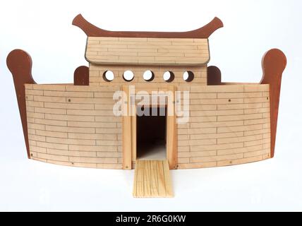 A wooden Noah's Ark toy Stock Photo - Alamy