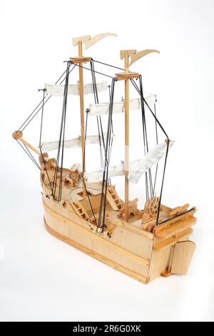 A child's wooden sailing ship Stock Photo - Alamy