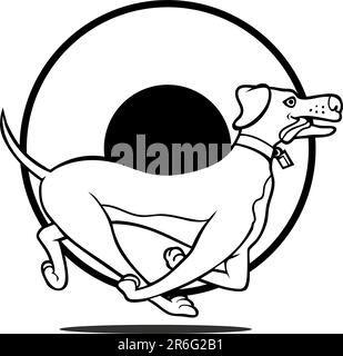 cartoon vector illustration of a dog panting Stock Vector Image & Art ...