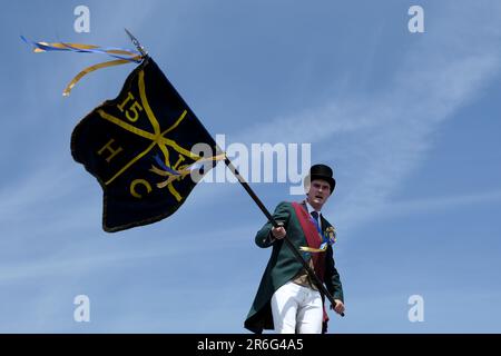 Hawick, UK. 09th June, 2023. Hawick Common Riding 2023, Riders and ...