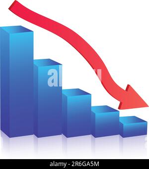Business Failure graph down arrow Stock Vector Image & Art - Alamy