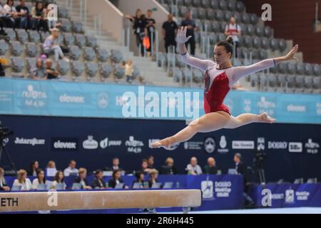 Osijek, Croatia. 09th June, 2023. Gymnast Zwicker Christina competes in ...