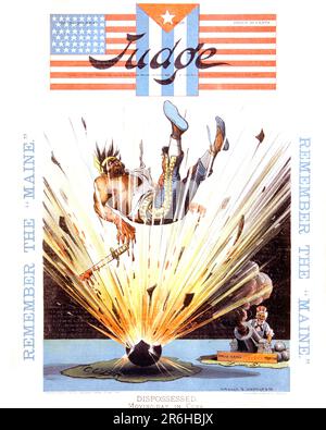 Vintage 1890's Cuba American Political illustration 'Showering ...