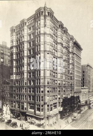 Chicago, facades of old buildings in the Loop, all constructed in the ...
