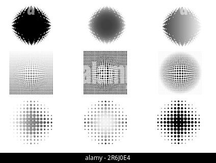 9 Circular graphic fade elements - Transparent vector can be overlaid ...