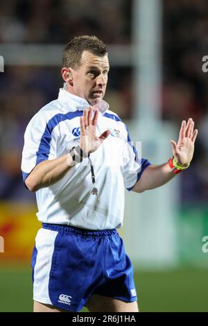 Welsh International Rugby Union Referee Derek Bevan in the thick of the ...