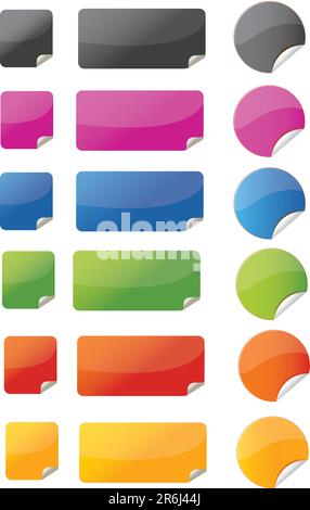 Web stickers icon sign. buttons. Modern interface website buttons with ...
