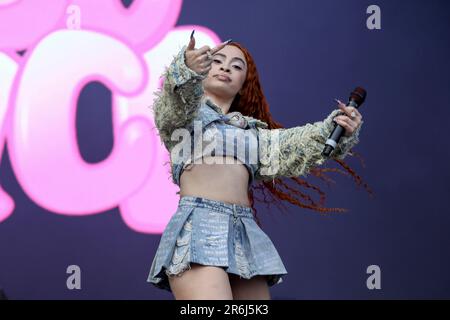 Ice Spice performs during day one of the Governors Ball Music Festival ...