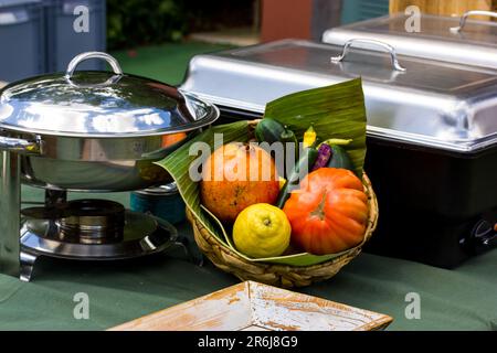 Food tray. Electric tabletop for heating foods according to water bath ...
