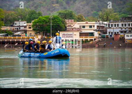 Rishikesh, Haridwar, India - circa 2023: man standing in the front of ...