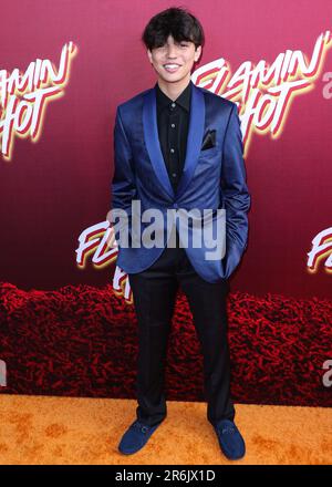 Hunter Jones arrives at the LA Special Screening of "Flamin' Hot"on ...