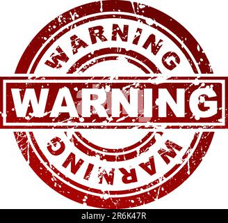 warning stamp. warning round sign. label on transparent background ...