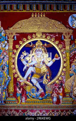 Paintings murals frescos in Chitra Sabha one of five major Nataraja ...