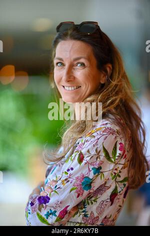 Anne-Claire Coudray attends the 2023 French Open at Roland Garros on ...