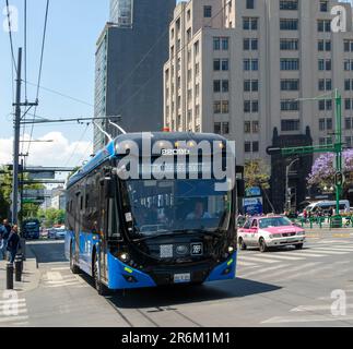 Electric powered modern trolley bus public transport rapid transit ...