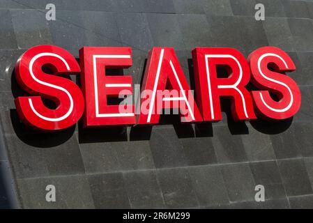 Large sign SEARS department store shop, Avenue Juárez, Centro Histórico ...