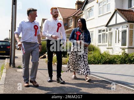 (left to right) Shabana Mahmood MP, Labour party national campaign ...