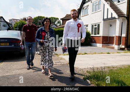 (left to right) Shabana Mahmood MP, Labour party national campaign ...