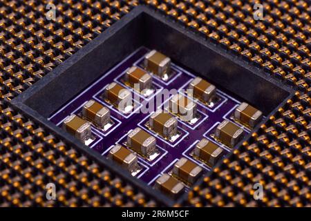 Empty CPU socket, extra close up Stock Photo - Alamy