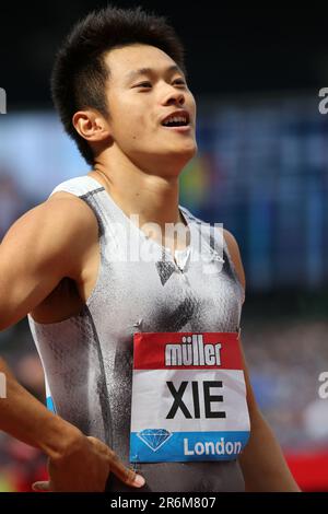 Zhenye XIE (China) after competing in the Men's 200m Final at the 2019 ...
