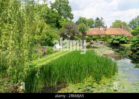 Dipley Mill on the Whitewater River in Hampshire, which is an 18th ...