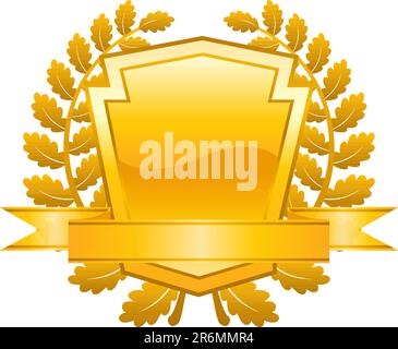 golden shield design Stock Vector Image & Art - Alamy