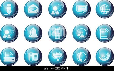 Communication icons Transparent metal Series Stock Vector Image & Art ...