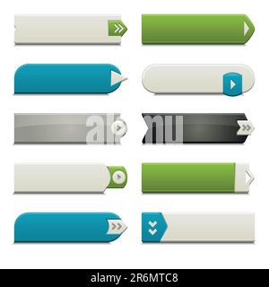 Ten call to action buttons, with different styles and shapes. Made with ...