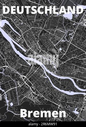 Map of Bremen City in Germany Stock Photo - Alamy