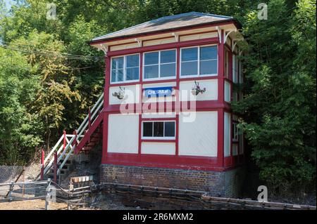 Original signal box, now disused and preserved, at Chesham Metropolitan ...