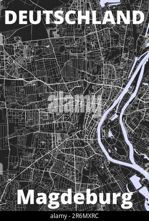 Map of Magdeburg City in Germany Stock Photo - Alamy