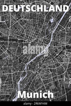 Map of Munich City in Germany Stock Photo - Alamy