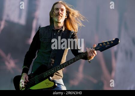 Rex Brown of Pantera performing live at Sweden Rock Festival 2023 Stock ...