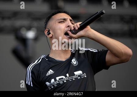 The singer Morad during a performance at the Share Festival, at the ...