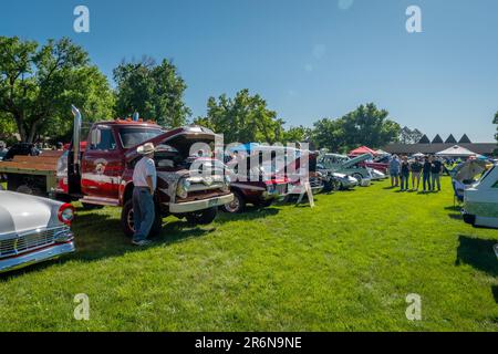 Canon City, CO, USA - June 10, 2023: Vintage cars and the peoople they ...