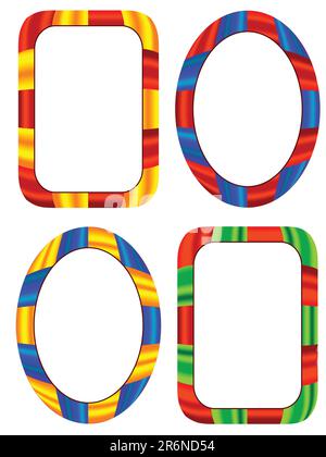 Vector colorful frames for photo or illustration. Decorative frame in ...