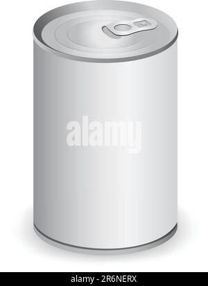 Opened metal tin can icon in cartoon style isolated on white background ...