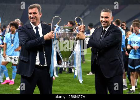Manchester City CEO Ferran Soriano (left) and chairman Khaldoon Khalifa ...