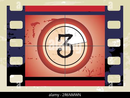 Scratched Film Countdown at No 2 Stock Vector Image & Art - Alamy